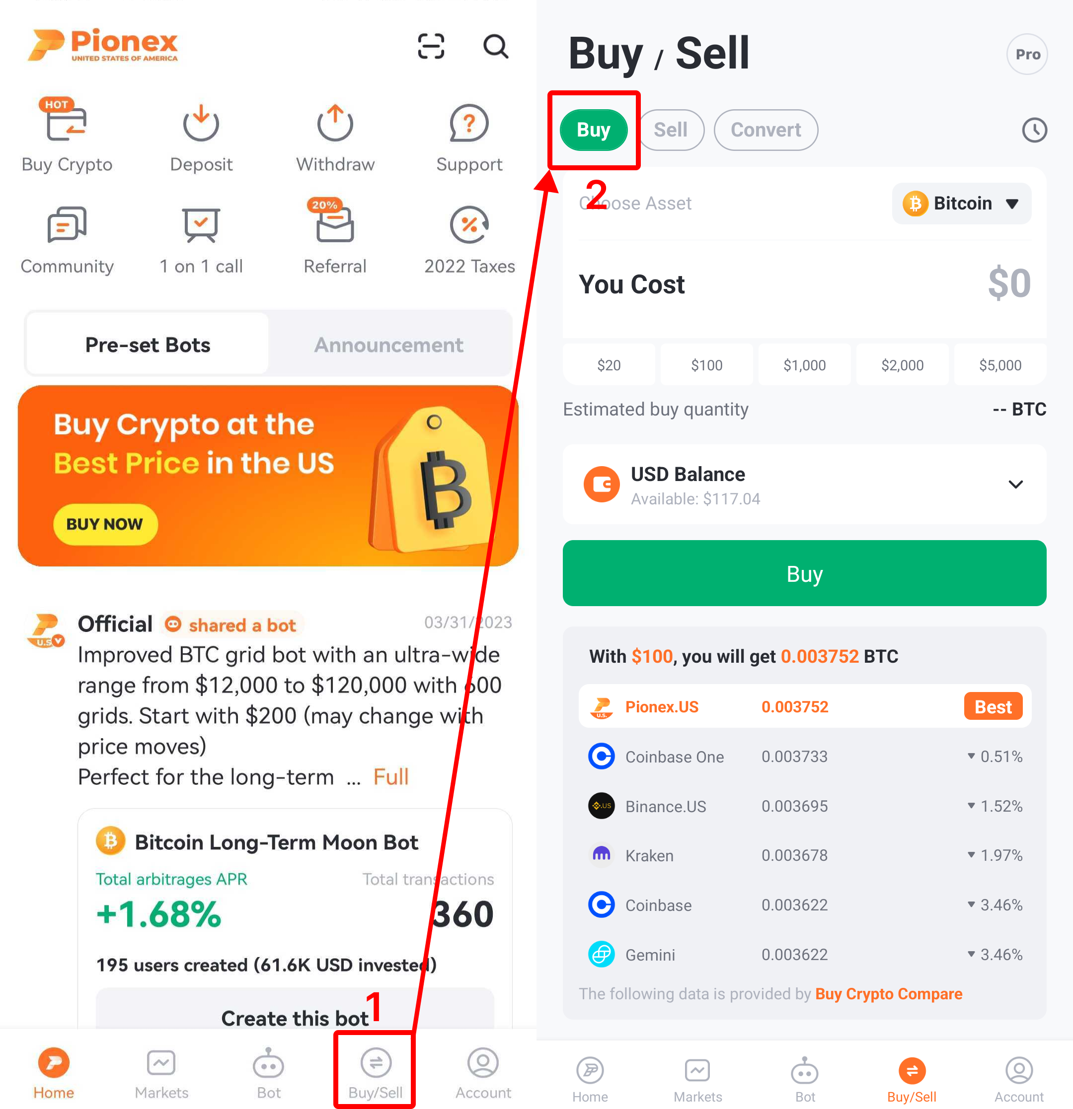 How to Buy, Sell, & Convert Crypto – Pionex US Help Center