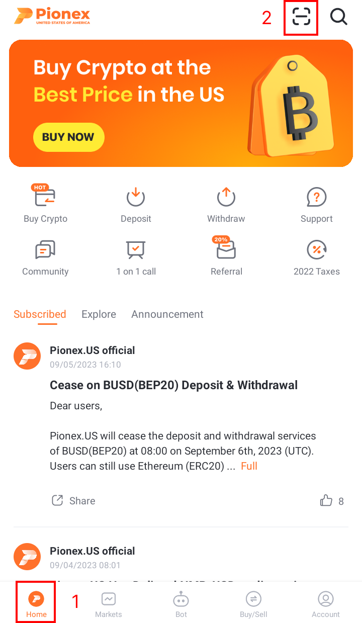 How to Sign in via QR Code – Pionex US Help Center