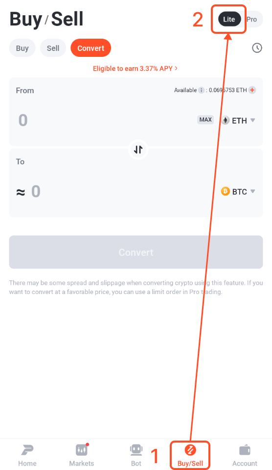 How to Convert Cryptocurrency – Pionex US Help Center