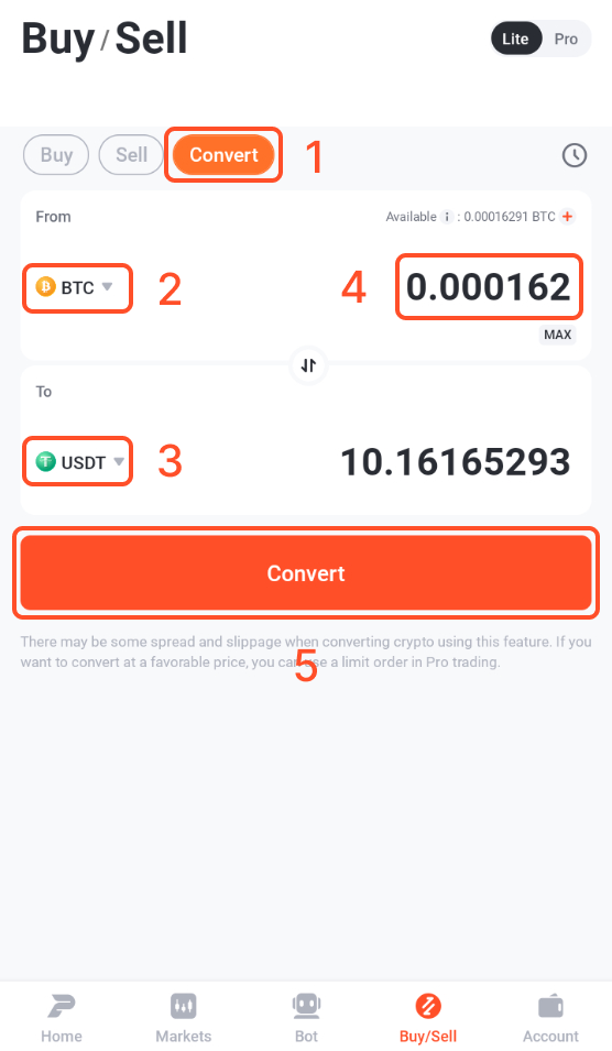 How to Convert Cryptocurrency – Pionex US Help Center